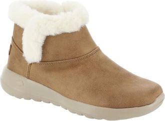 Skechers Bottines classiques On-the-go Joy Bundle Up pour femme, Textile châtain, 37 EU