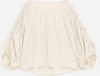 Arket Geraffte Bluse -Beige
