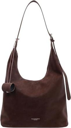 Generic Sac fourre-tout polyvalent en cuir synth&eacute;tique pour femme et fille - Grande capacit&eacute; - Fermeture &eacute;clair - Sangle r&eacute;glable - Id&eacute;al pour l&eacute;cole et le tr