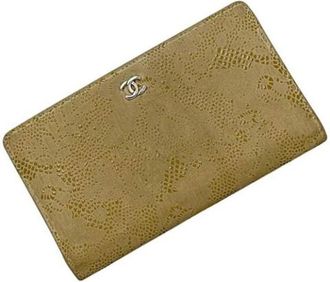 Chanel Portefeuille long (bi-pli) Pre-owned - Femme - Pre-owned - Beige - Taille: ONE Size