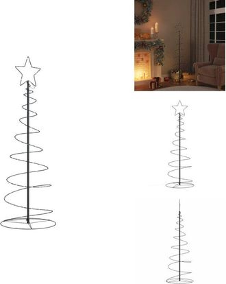 vidaXL Led Weihnachtsbaum 100 LEDs Warmwei&szlig; 150 cm - led Weihnachtsbaum - led Weihnachtsb&auml;ume - Weihnachtsbaum Kegelform - led Weihnachtsbaum Kegelform