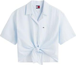 Tommy Hilfiger Chemisier &agrave; manches courtes et naud en lin et lin m&eacute;lang&eacute;s