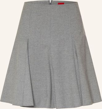 HUGO BOSS Hugo Faltenrock Rejuli Aus Flanell grau