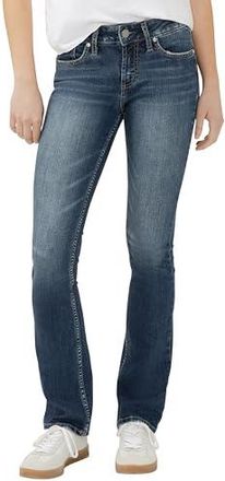 Silver Jeans Co Suki Mid Rise Curvy Fit Slim Bootcut Jeans, Vintage Dark Wash, 29W x 31L Femme