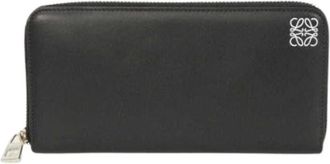 Loewe unisex, Pre-owned, Noir, Taille: ONE Size Portefeuille long Pre-owned (&agrave; deux volets)