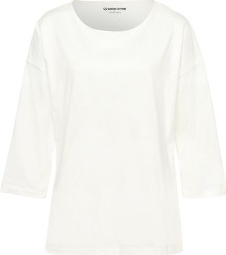 Peter Hahn Rundhals-Shirt Gurli Green Cotton weiss