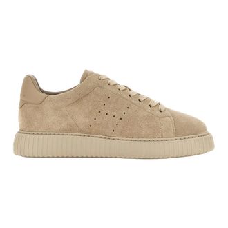 Hogan Homme, Chaussures, Beige, Taille: 44 1/2 EU Baskets en Daim
