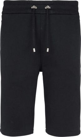 Balmain Homme, Shorts, Noir, Taille: S Short en coton avec logo floqu&eacute;