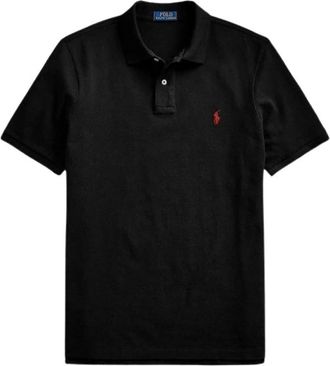 Ralph Lauren Homme, Tops, Noir, Taille: 2XL Polo en maille coupe classique
