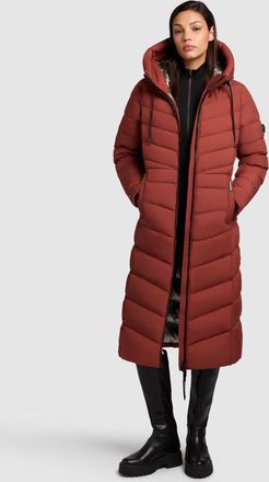 Khujo Steppmantel KHUJO INGRAM4, Damen, Gr. XXL, rot (dunkelrot), 100% Polyester, unifarben, regular fit, eingesetzt elastischer Bund, M&auml;ntel Steppmantel, T