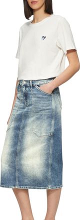 s.Oliver Midi-Jeansrock mit Schlitz