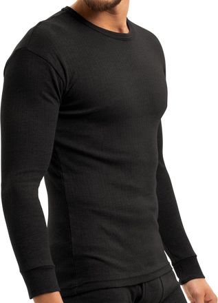 MT Herren Ski- und Thermounterhemd Light - Winter Unterw&auml;sche Langarm - Schwarz XXL