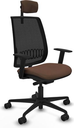 Piqueras y Crespo Ergonomischer B&uuml;rostuhl Alares mit 1D-Armlehnen und Kopfteil, h&ouml;henverstellbar und neigbar. Ausgestattet mit Syncro/Traslack und injiziertem Schaum. S