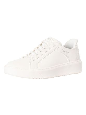 Skechers Slip-Ins Court Break Double Vented Slip-Ins Trainers, Wei&szlig;