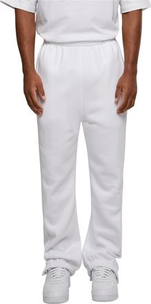 Urban Classics Herren Trainingshose Sweatpants, Jogginghose für Männer, Straight Leg, Reißverschlüsse an den Beinabschlüssen, 5XL, White