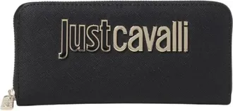 Just Cavalli Femme, Accessoires, Noir, Taille: ONE Size Portefeuille à fermeture éclair élégant avec logo