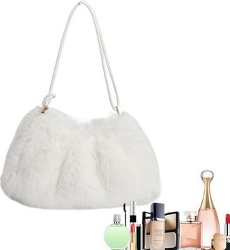 Generic Sac fourre-tout &agrave; la mode, sac &agrave; bandouli&egrave;re en peluche - Sac sous bras en peluche avec grande capacit&eacute;,Sac &agrave; bandouli&egrave;re &agrave; la mode, sac &agrave; bandouli&egrave;re