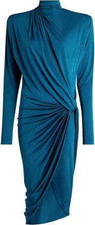 Balmain Knielanges Kleid - Dunkelblau