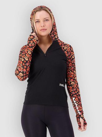 Mons Royale Bella Merino Hood Funktionsshirt black