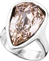 Uno De 50 Original anillo bañado en Plata, disponible en Tres Tallas, y Que incluye Un Cristal de Swarovski en Color Rosa Nude y Forma de pavo Real