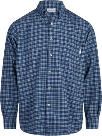 Amish Camicia America - Homme - Chemises - Bleu - Taille: L