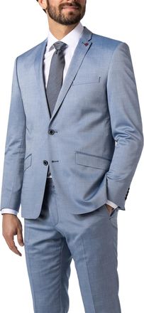 Roy Robson Herren Sakko blau meliert Slim Fit