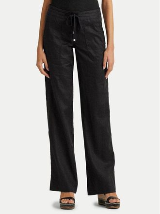 Lauren Ralph Lauren Stoffhose 200735136001 Schwarz Wide Leg