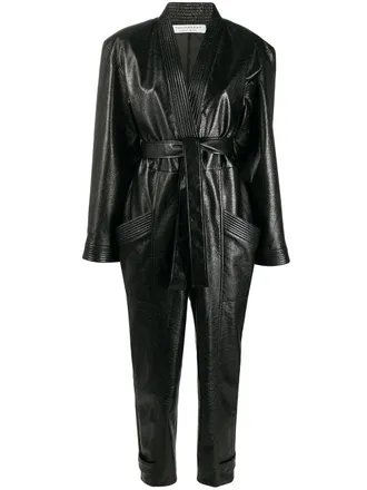 Philosophy di Lorenzo Serafini combinaison &agrave; taille ceintur&eacute;e - Noir