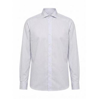 PESERICO Chemise ray&eacute;e en popeline - Homme - Chemises - Bleu - Taille: 2XL