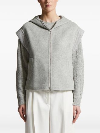PESERICO hoodie en maille torsadée - Gris