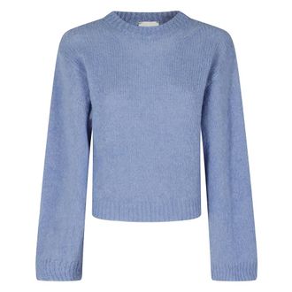 Alysi Girocollo Maglia Super Mohair - - Knitwear - Damen - Blau - S