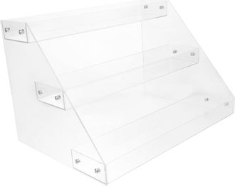 SOLUSTRE Getränkedisplay Regal Stufig Erhöht Robust Platzsparend Abnehmbar Verstellbare für Flaschen Dosen Transparenter Aufbewahrungsständer für Supermarkt La