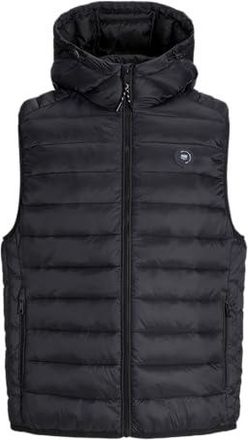 Jack & Jones Hood Jjebradley Light Bodywarmer à Capuche, Noir, S Hommes