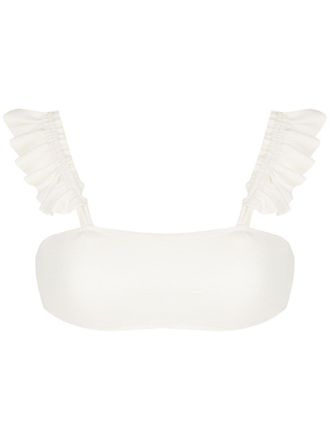 Clube Bossa haut de bikini à volants - Blanc