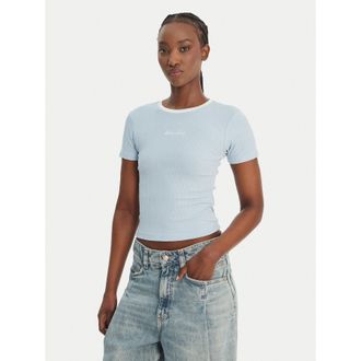 Guess T-Shirt W6GPA9 KF641 Himmelblau Slim Fit