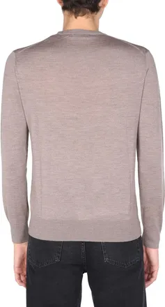 Ballantyne Wool Basolan Crew Neck Sweater - Gray