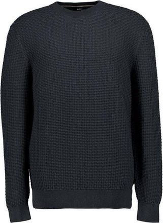 HUGO BOSS Herren Pullover gr&uuml;n Baumwolle unifarben