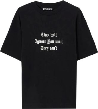 Palm Angels Homme, Tops, Noir, Taille: XL Statement Regular Tee