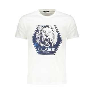 Cavalli Mutiges L&ouml;wen Grafik T-Shirt - - Tops - Herren - Wei&szlig; - M