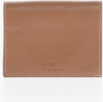 IL BISONTE Textured Leather Wallet with Zip size Unica