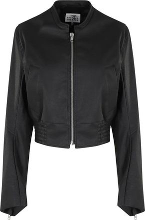 Maison Margiela Femme, Vestes, Noir, Taille: 36 FR Blouson Bomber Court