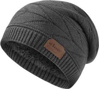 Generic Bonnet Femme Hiver Bonnet Femme Chapeau Femme Hiver Confortable Classique - Bonnet Laine Velours &Eacute;pais Unisexe, Coupe-Vent Thermique, Parfait pour Hom