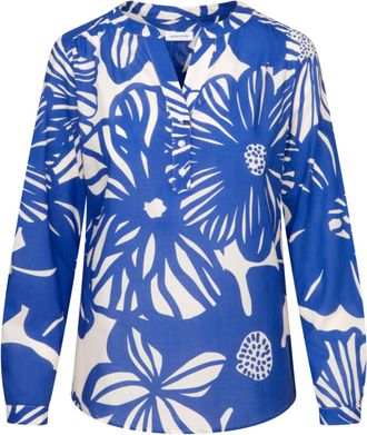 Seidensticker Damen Regular Fit Langarm Bluse, Blau, 38