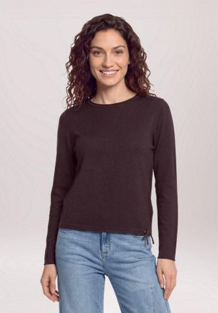 Cartoon Strickpullover Damen mit Rundhalsausschnitt (1-tlg)
