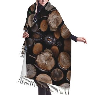 Generic B&ucirc;ches De Bois Brun Et Noir Femme Scarf &Eacute;l&eacute;gant Etole Douce Ch&acirc;le Pour Soir&eacute;e Mariage Cadeau Automne