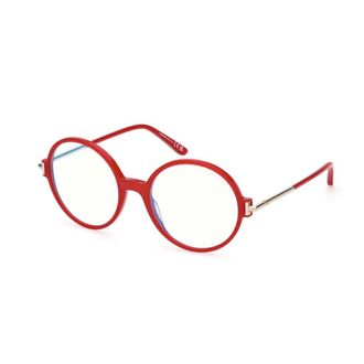 Tom Ford unisex, Accessoires, Rouge, Taille: 53 MM Round Optical Frame