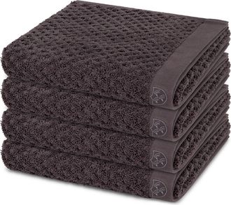 ROSS Harmony 4er Set Handt&uuml;cher - 50x100 cm, Walkfrottee 520 g/m&sup2;, 100% Baumwolle - Saugstark, Volumin&ouml;s & Weich, Hautfreundlich mit Eleganter Saum-Sticker