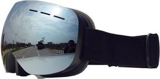 Generic Lunettes de ski unisexe anti-bu&eacute;e, lunettes de snowboard avec double lentille, protection UV et coupe-vent pour les sports dhiver, B Frame Silver Lens