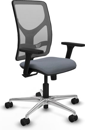 Piqueras y Crespo Schreibtischstuhl, grau, mit 3D-Armlehnen, h&ouml;henverstellbare Lendenwirbelst&uuml;tze, ausgestattet mit 3 Positionen und Schneideschaum, mit Rollen von 65 m
