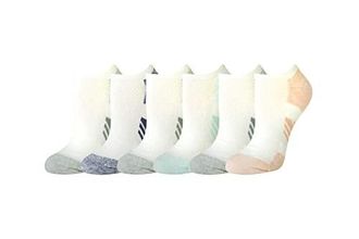 Amazon Essentials Chaussettes athlétiques Confortables en Coton rembourrées Respirantes Femme, 6 Paires, Blanc, 38.5-43
